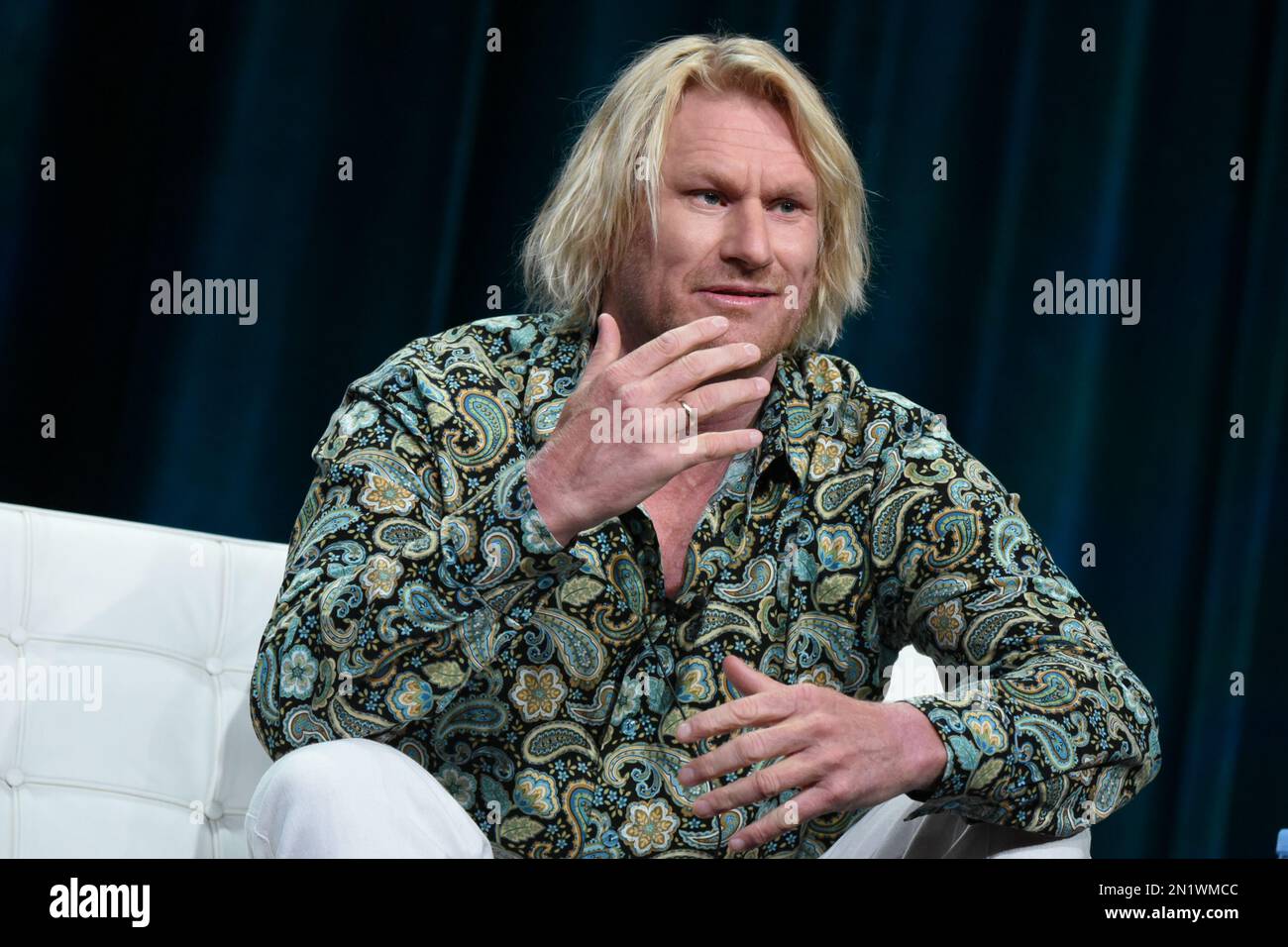 Rune Temte speaks onstage during the "The Last Kingdom" panel at the ...