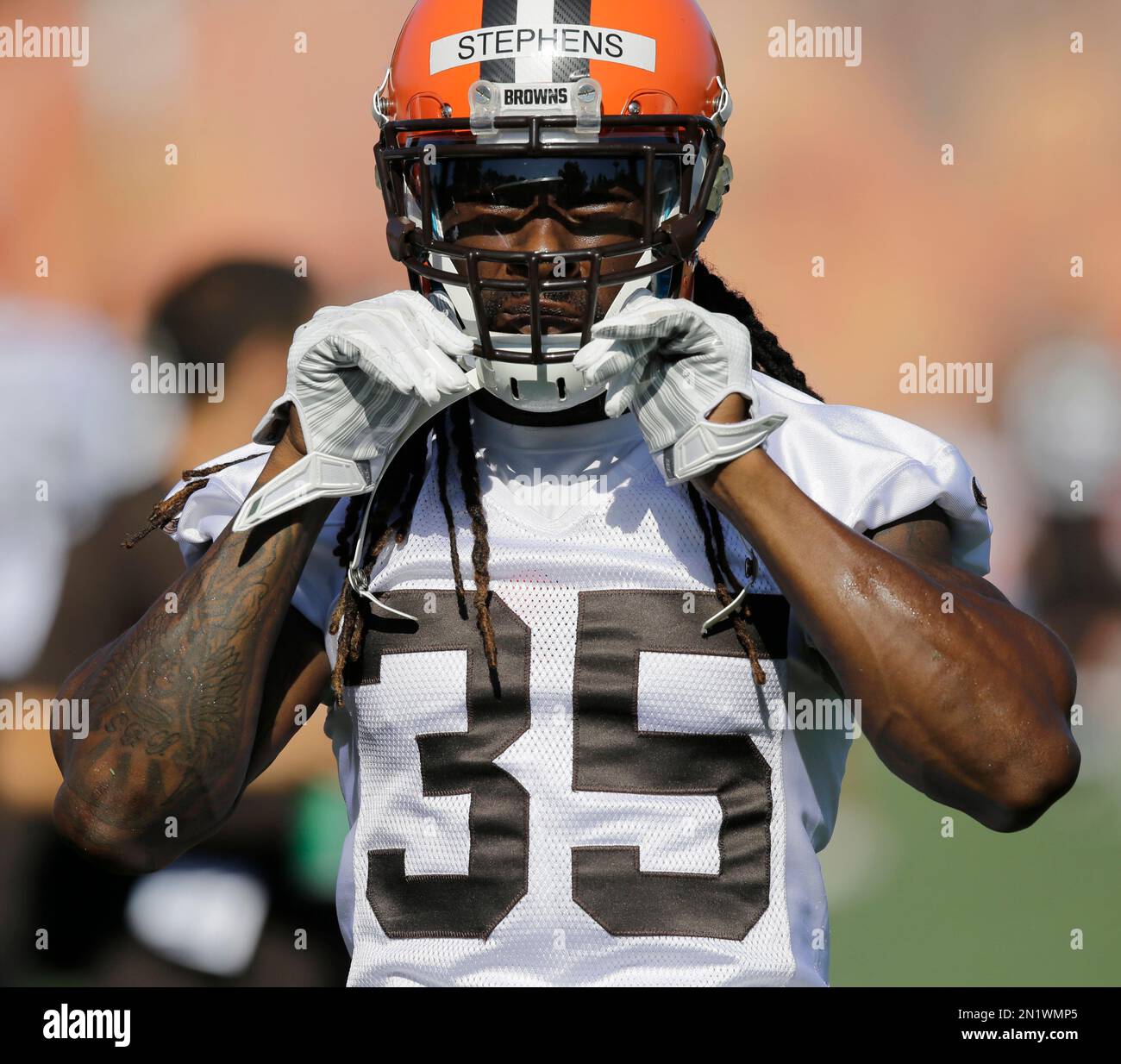Cleveland Browns defensive back Brandon Stephens is shown during ...