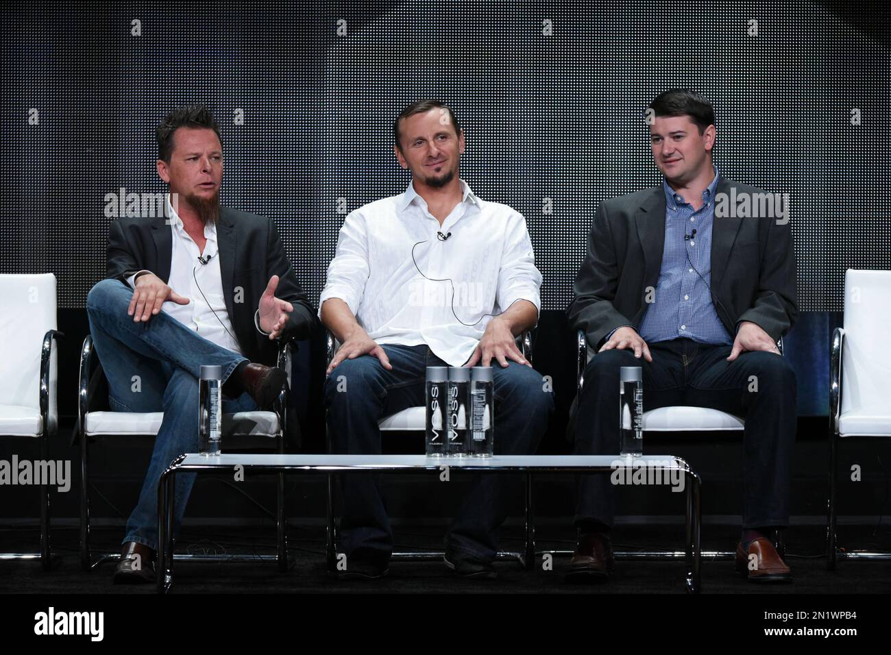Car designer Dave Kindig, from left, Kevin Schiele, and executive ...