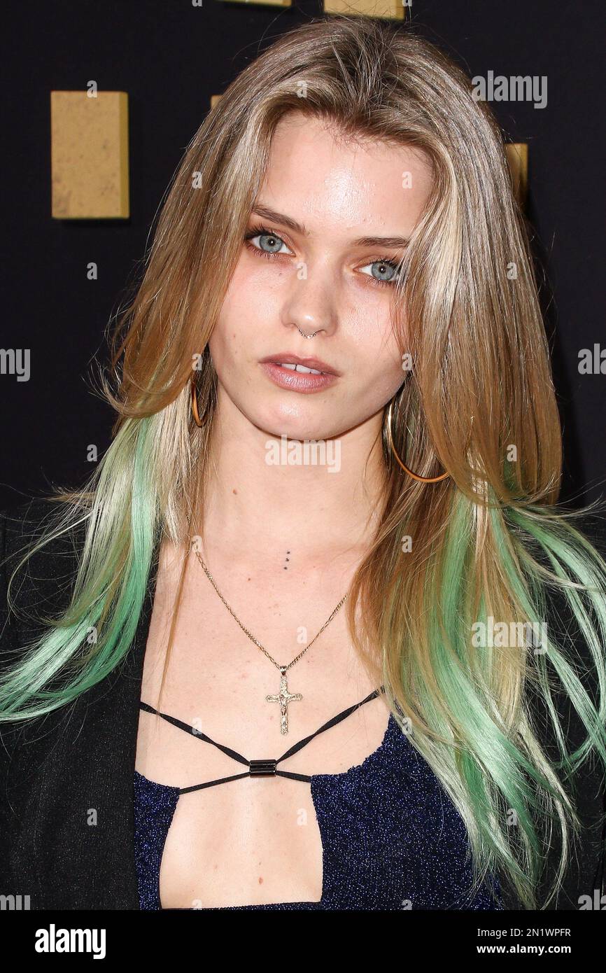 Model Abbey Lee arrives at the LA Premiere of "The Gift" held at Regal ...
