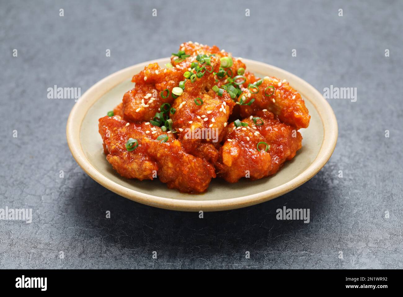 Yangnyeom chicken, Korean style fried chicken Stock Photo - Alamy