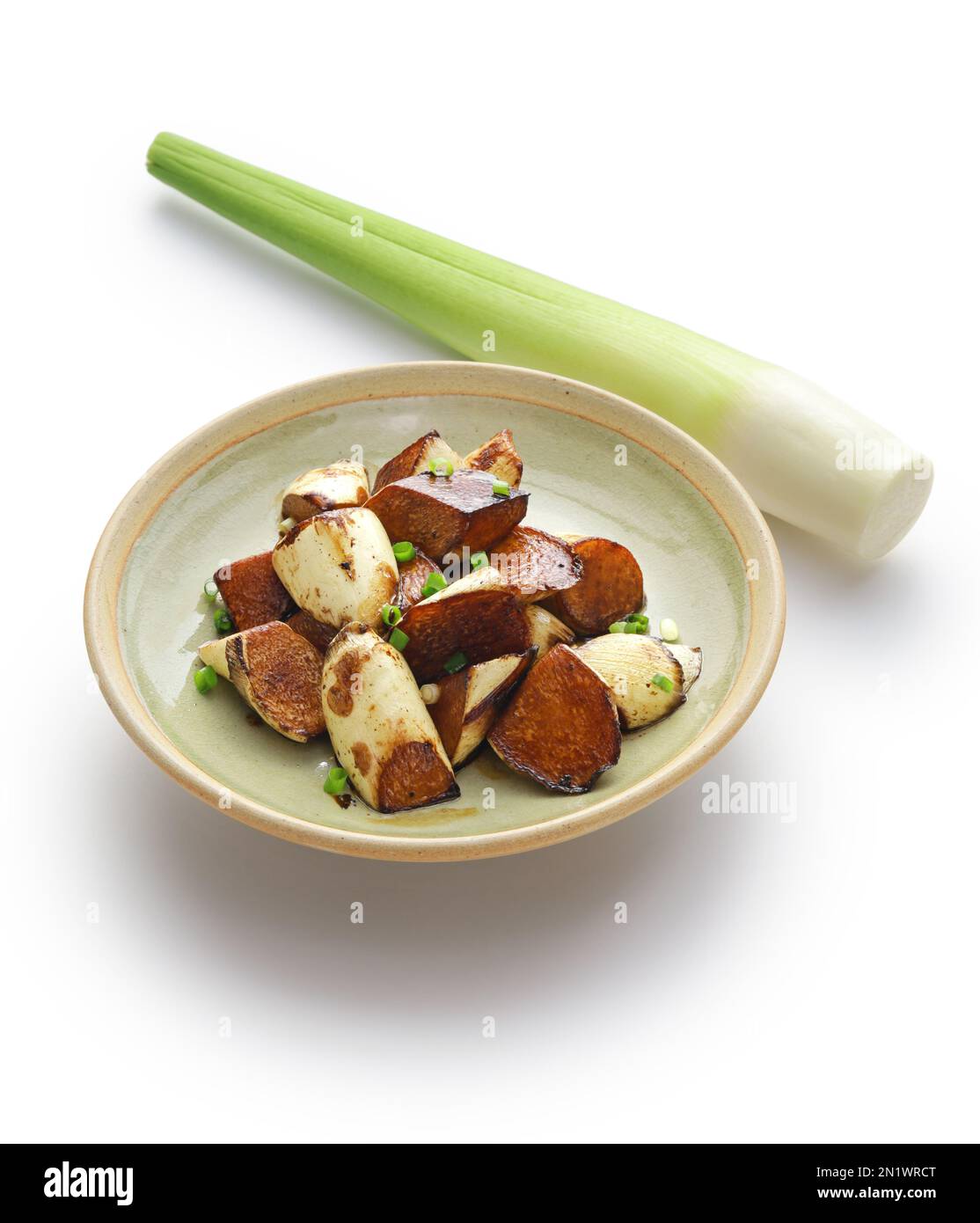 stir-fried wild rice stem with sweet soy sauce, Shanghai cuisine Stock ...