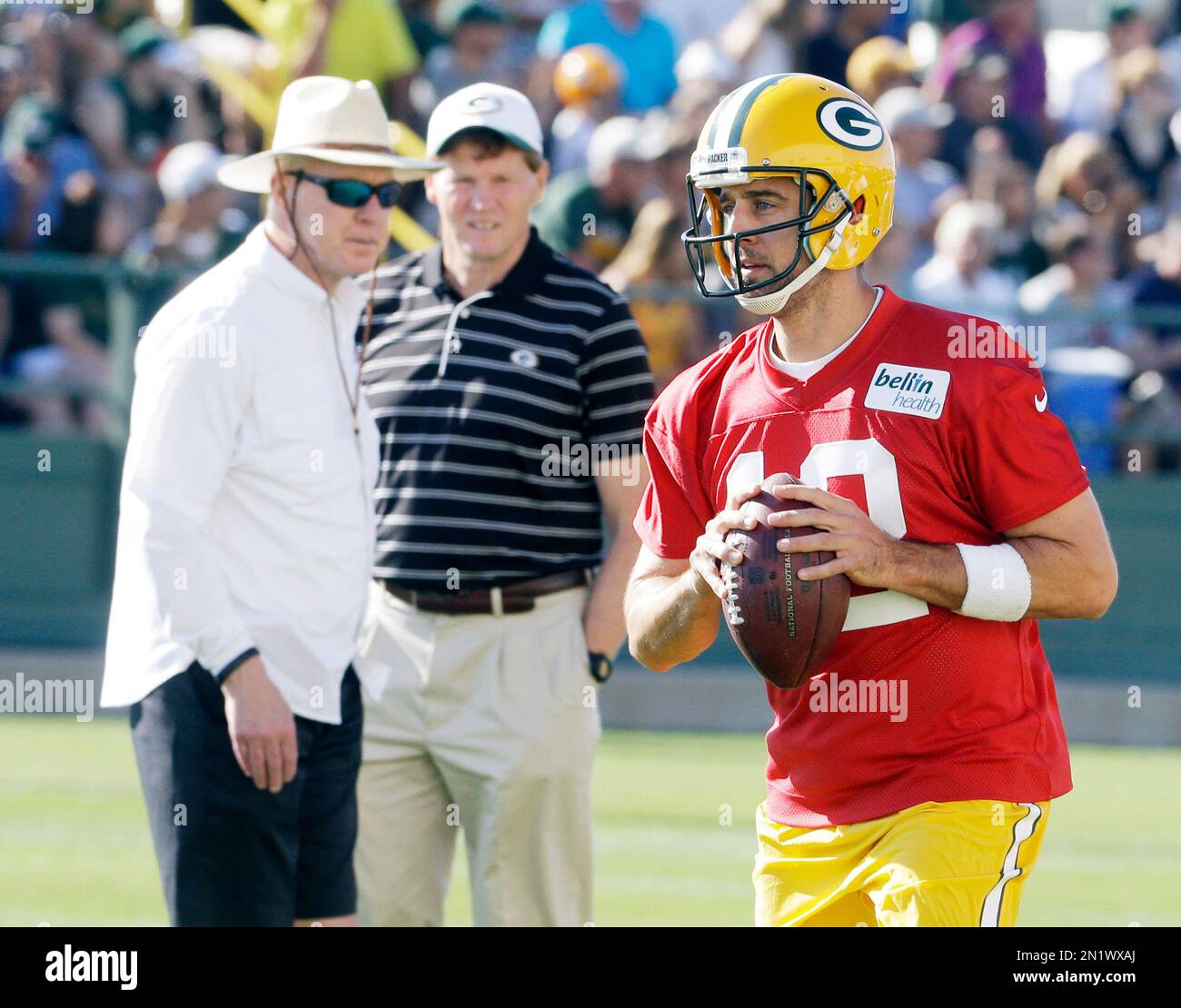 Green Bay Packers general manager Ted Thompson, left, and president ...