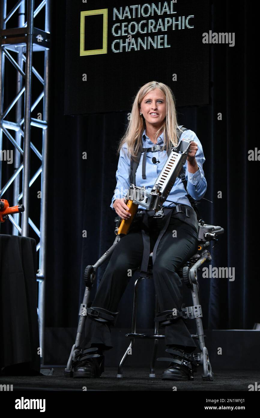 Mechanical engineer Trish Aelker speaks onstage during the ...