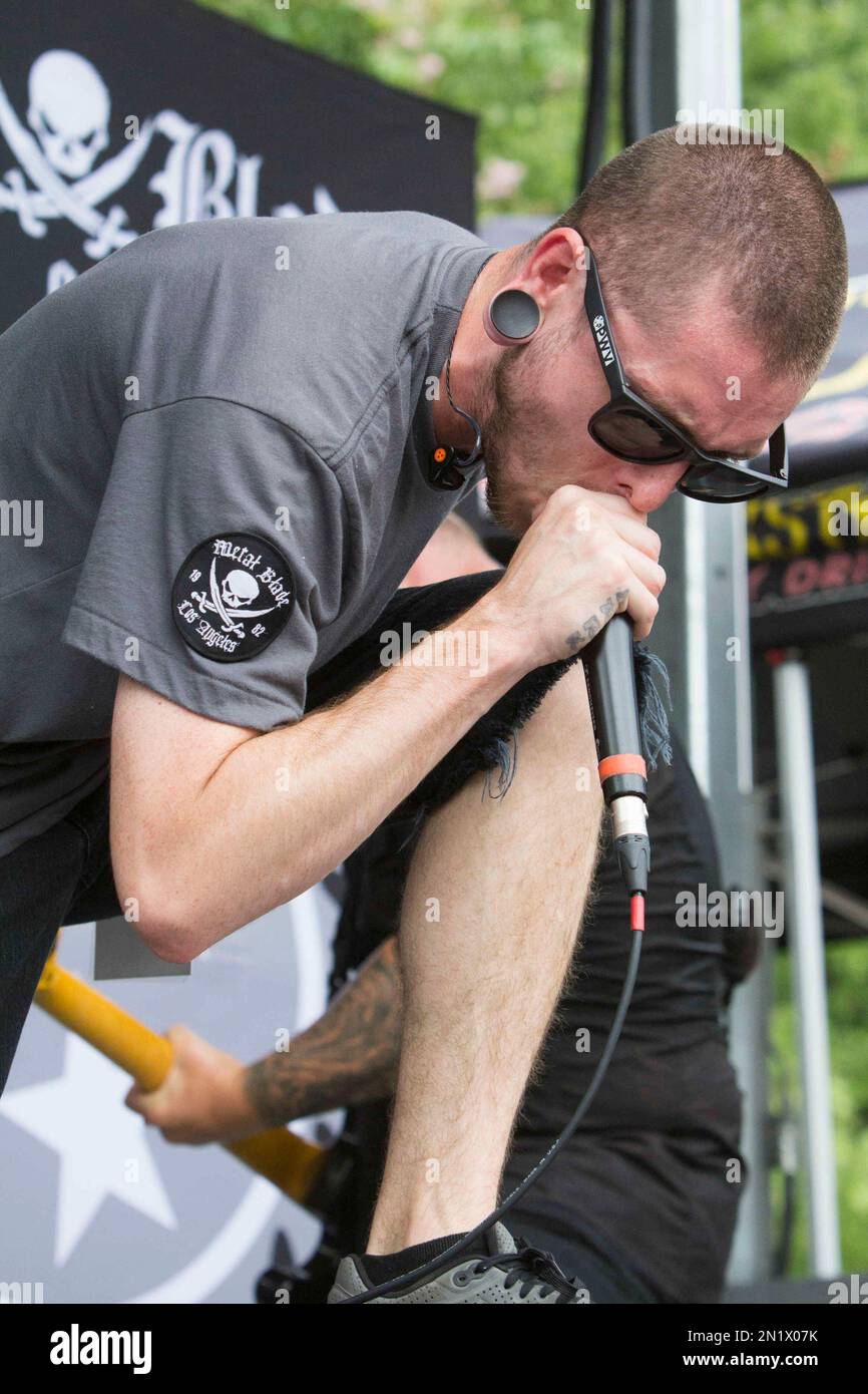 Phil Bozeman with Whitechapel performs during the Rockstar Energy Drink ...