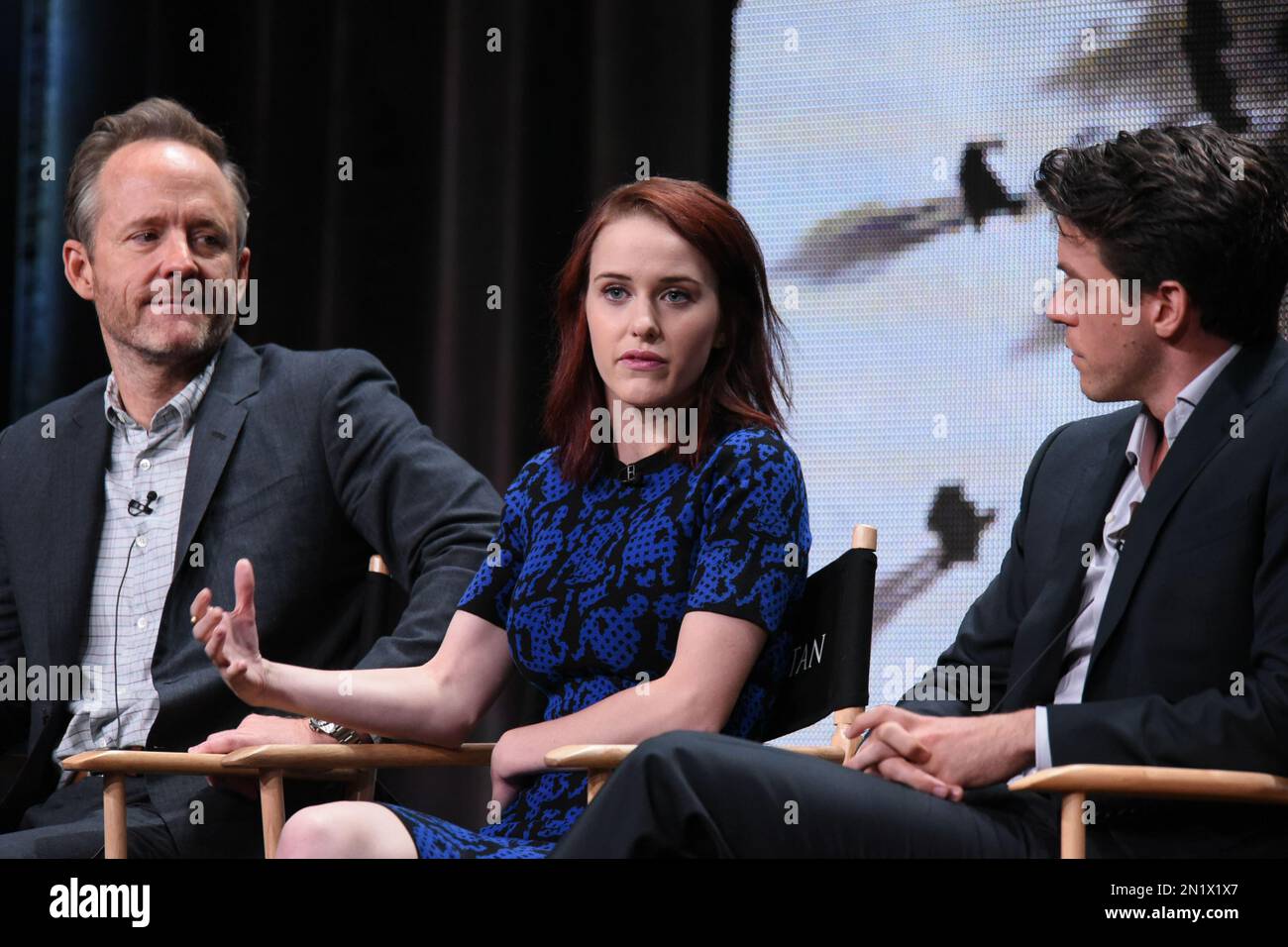 John Benjamin Hickey, from left, Rachel Brosnahan, and Ashley Zukerman ...