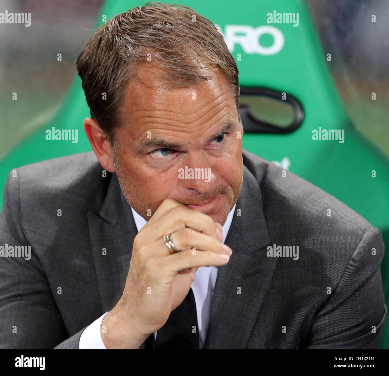 Ajax's coach Frank de Boer prior to the Champions League third ...