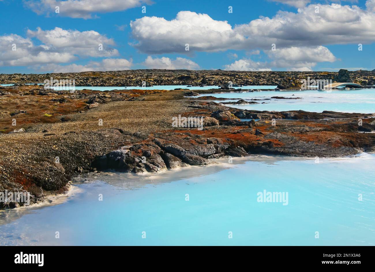 Beautiful lonely icelandic nature landscape, lava stone rocks ...