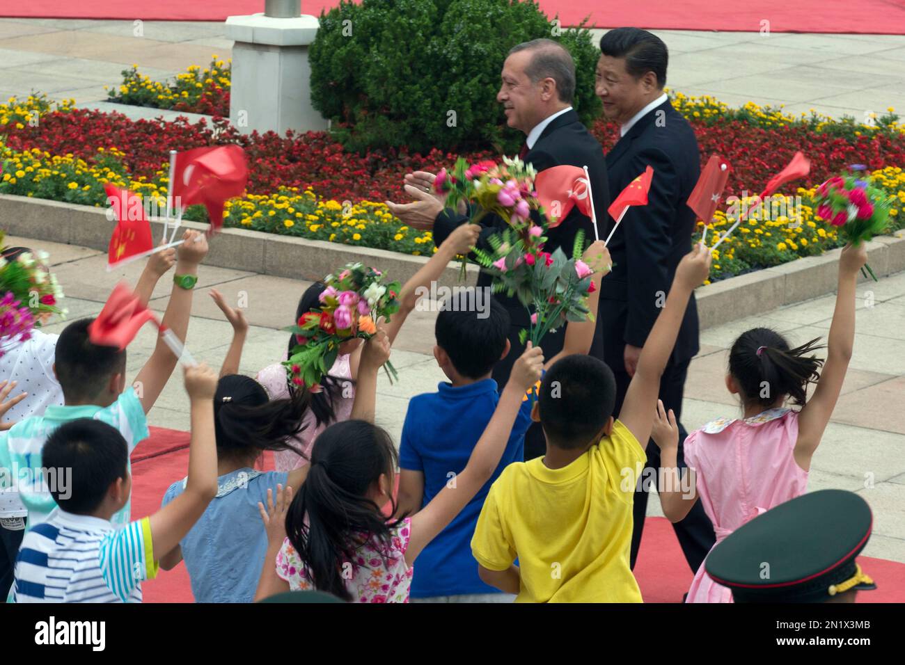 Turkey's President Recep Tayyip Erdogan, left, and Chinese President Xi ...