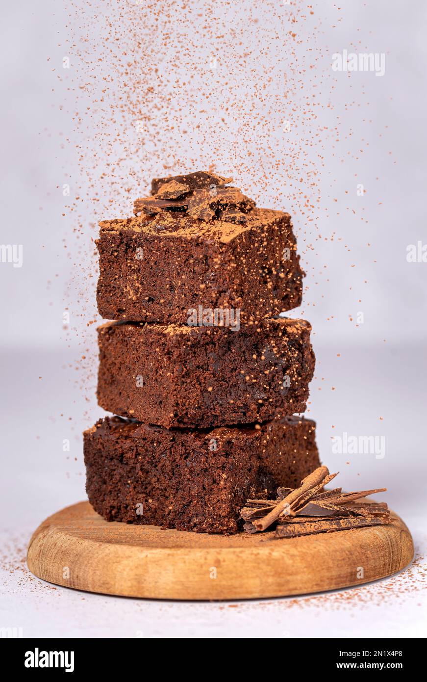 Macro food photography of brownie, dessert, chocolate, cocoa, bake ...