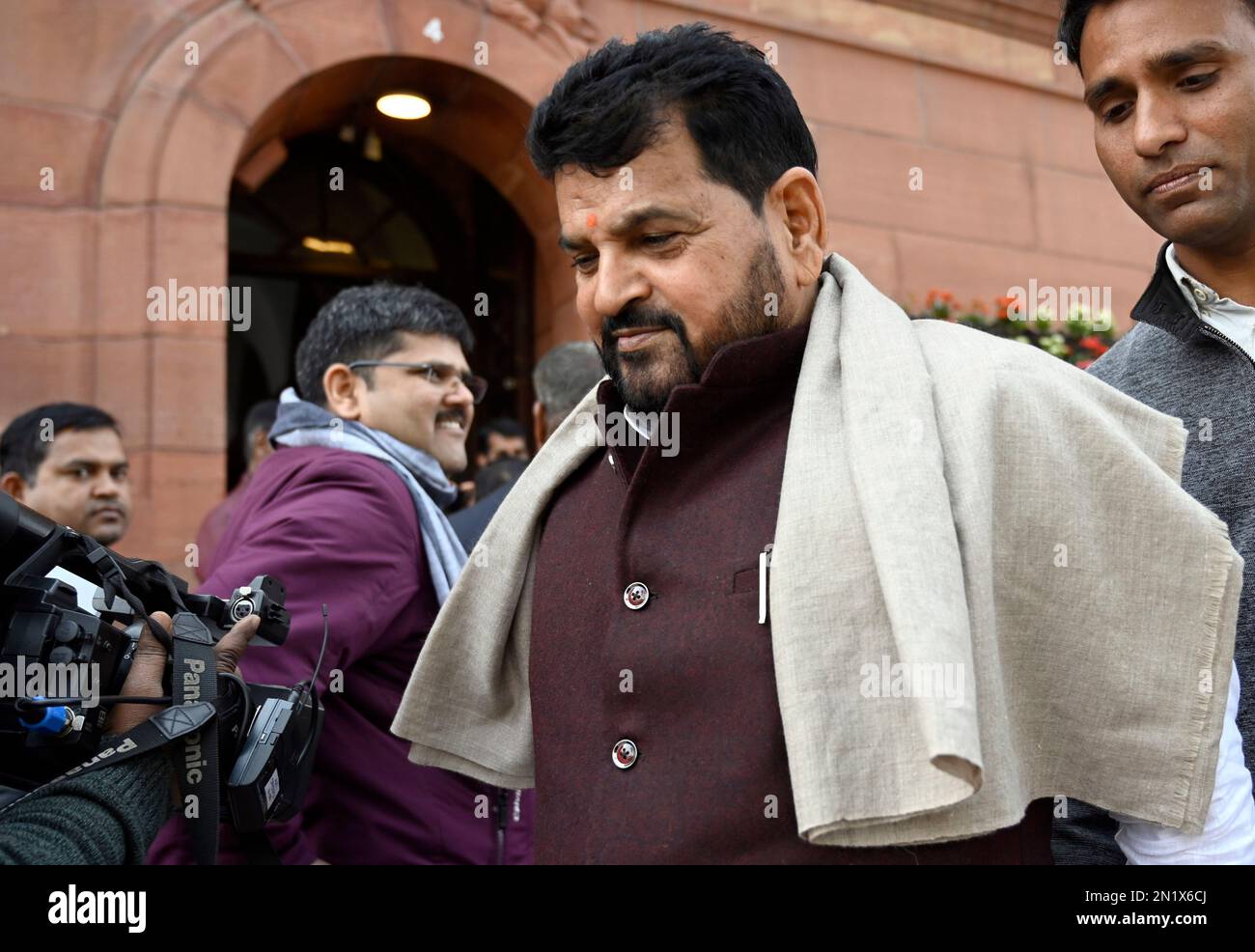 NEW DELHI, INDIA – FEBRUARY 6: BJP MP Brij Bhushan Sharan Singh at the ...