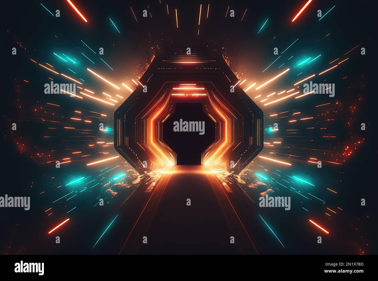 Tech tunnel road background hi-res stock photography and images - Alamy