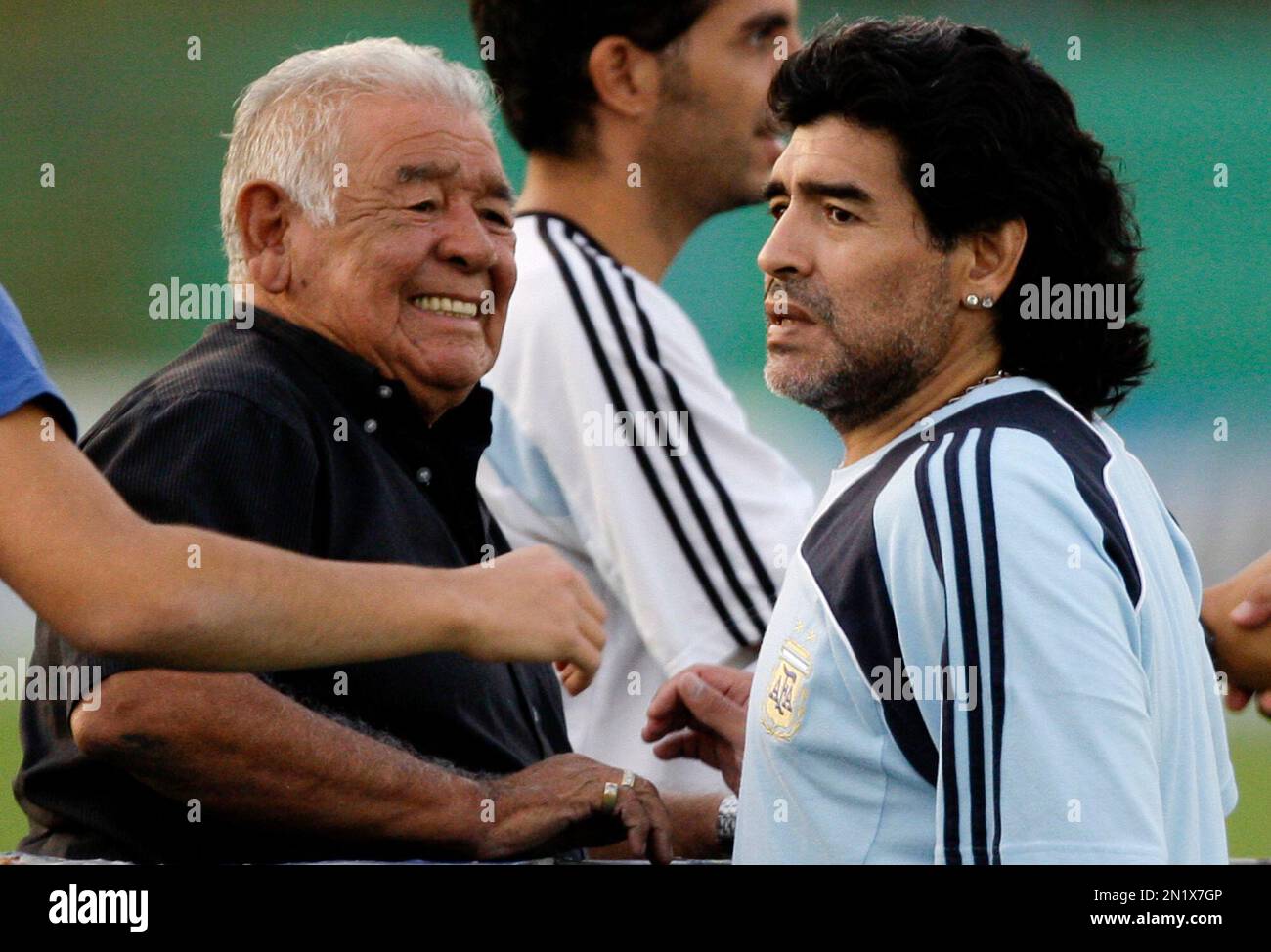 FILE - This March 26, 2009 file photo shows Argentina's coach Diego ...