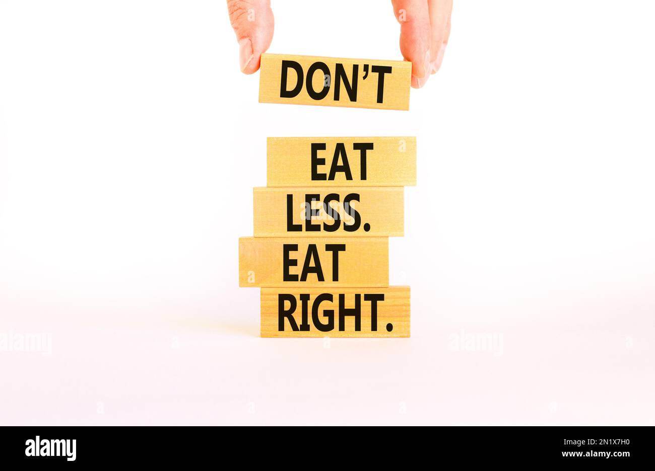 Eat less or right symbol. Concept words Do not eat less, eat right on ...