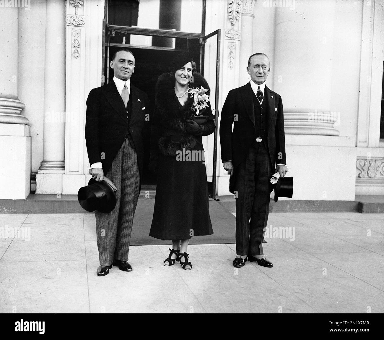 Senator Guglielmo Marconi, Italian statesman and inventor, and Marchesa ...