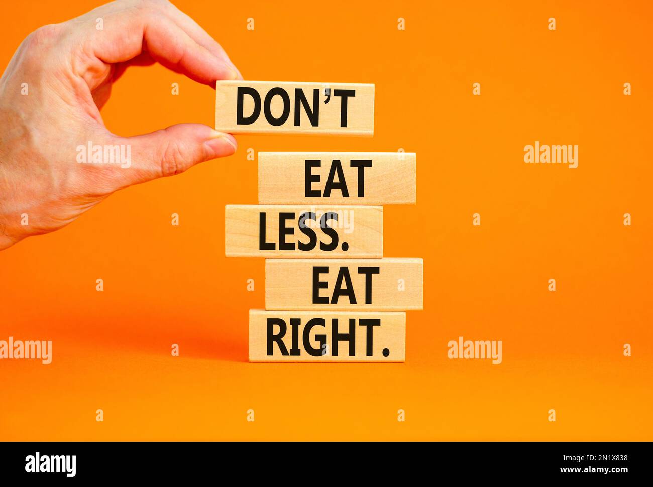 Eat less or right symbol. Concept words Do not eat less, eat right on ...