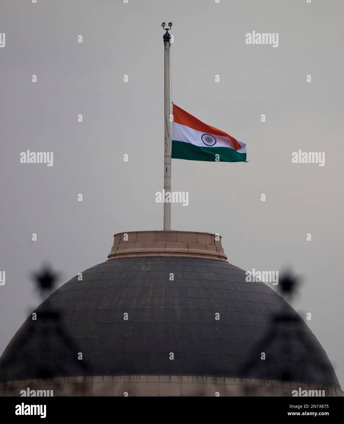 India's flag is flown at half-mast at Rashtrapati Bhavan, or the ...