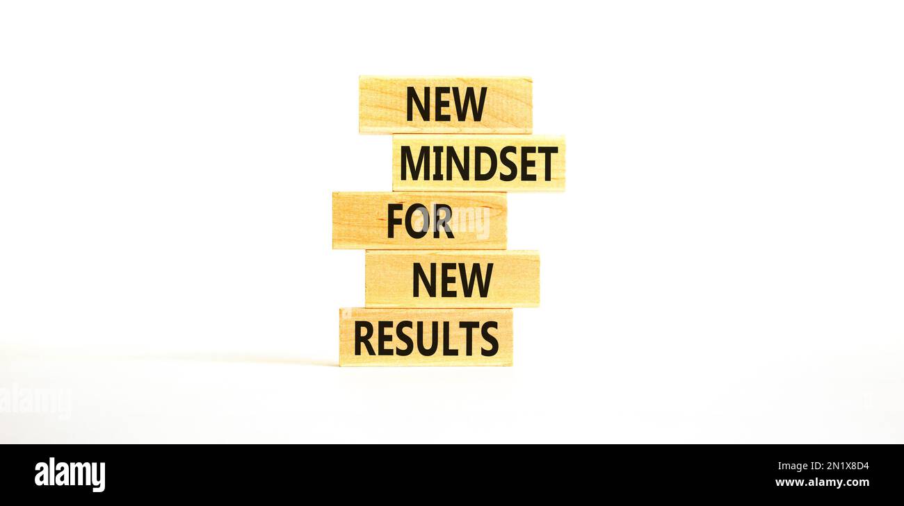 New mindset and results symbol. Concept words New mindset for new ...