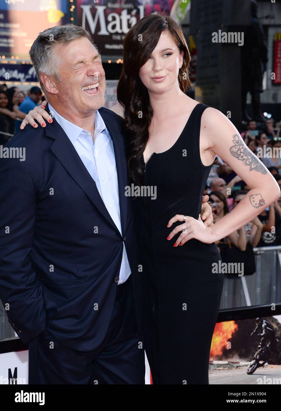 Ireland Baldwin and her father Alec Baldwin attend the premiere of ...