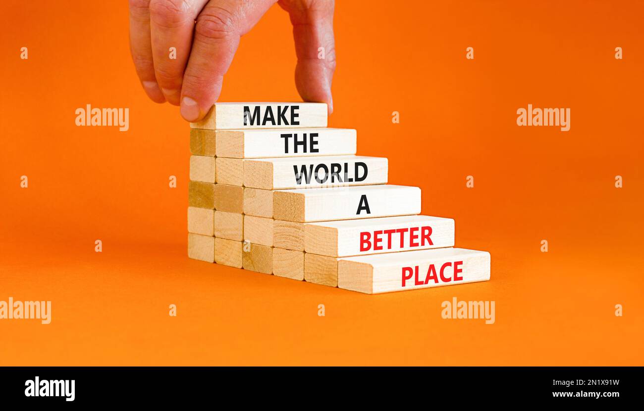 Make a better world symbol. Concept words Make the world a better place ...
