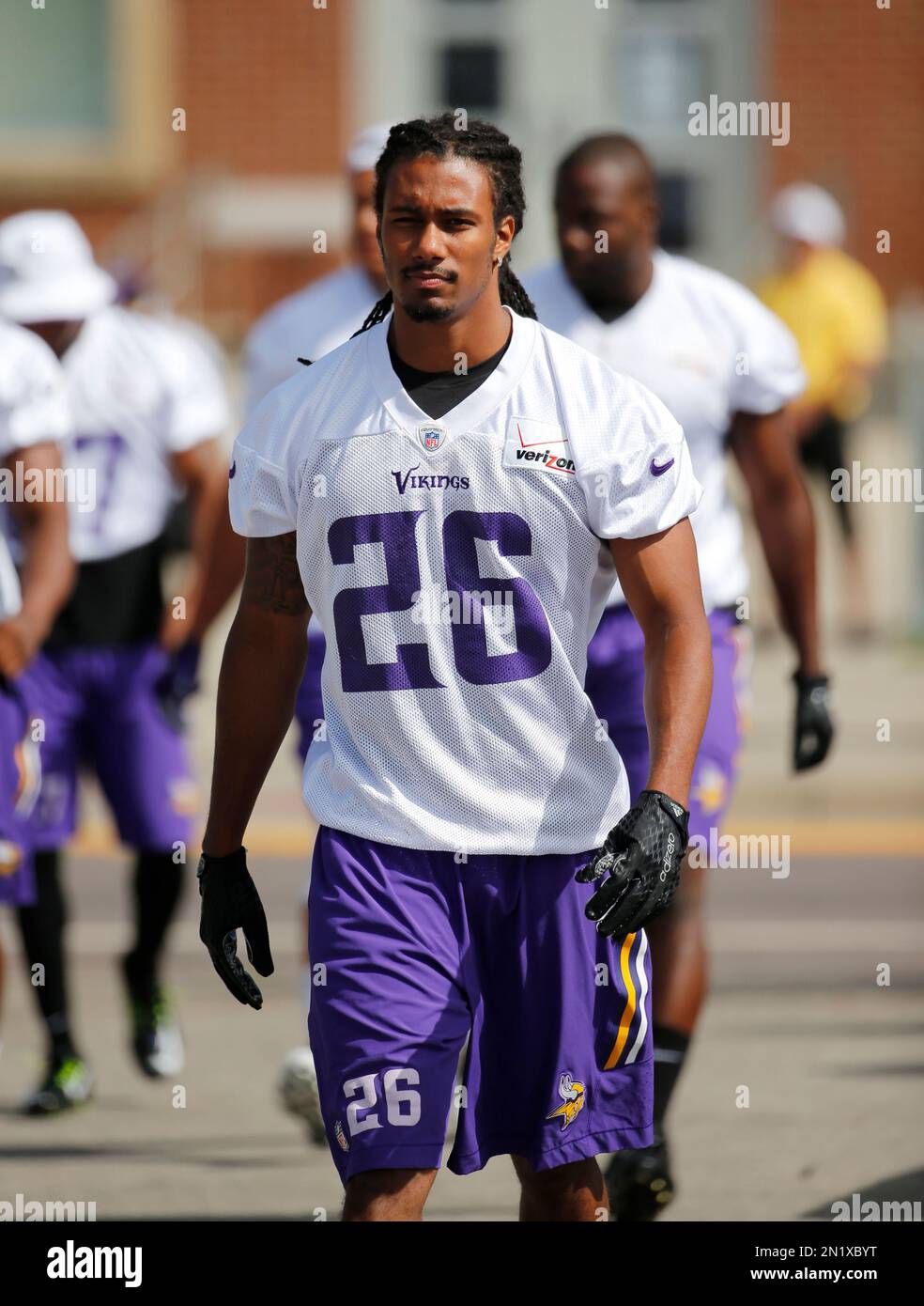 Minnesota Vikings cornerback Trae Waynes walks to the practice fields ...