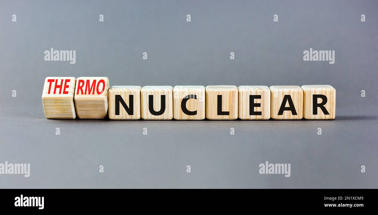 Nuclear or thermonuclear energy symbol. Concept words Nuclear or ...