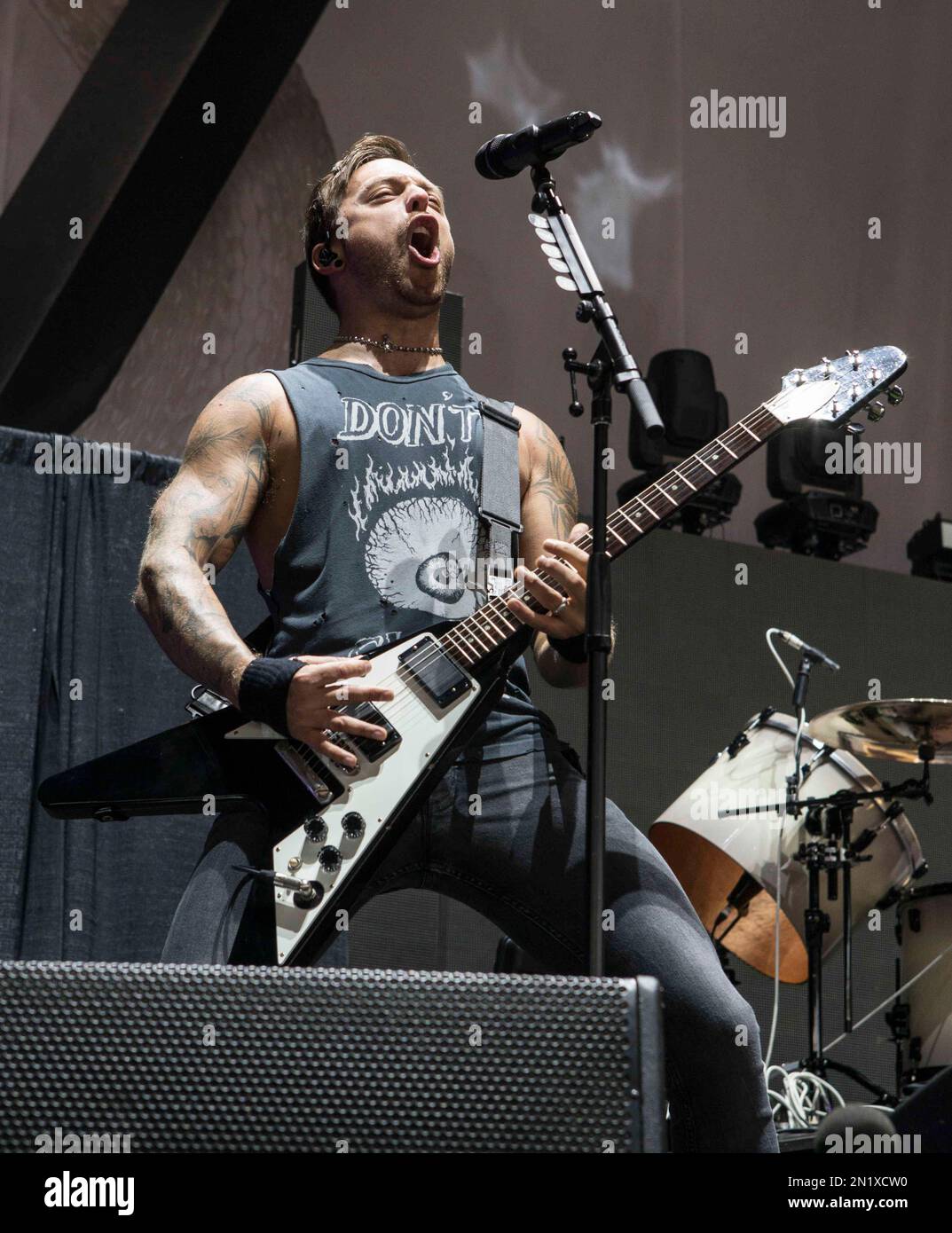 Matthew Tuck with Bullet for My Valentine performs during the SLIPKNOT ...