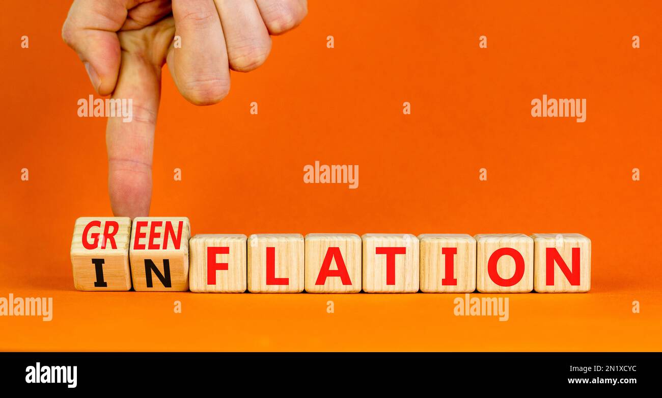 Inflation or greenflation symbol. Concept words Inflation or ...
