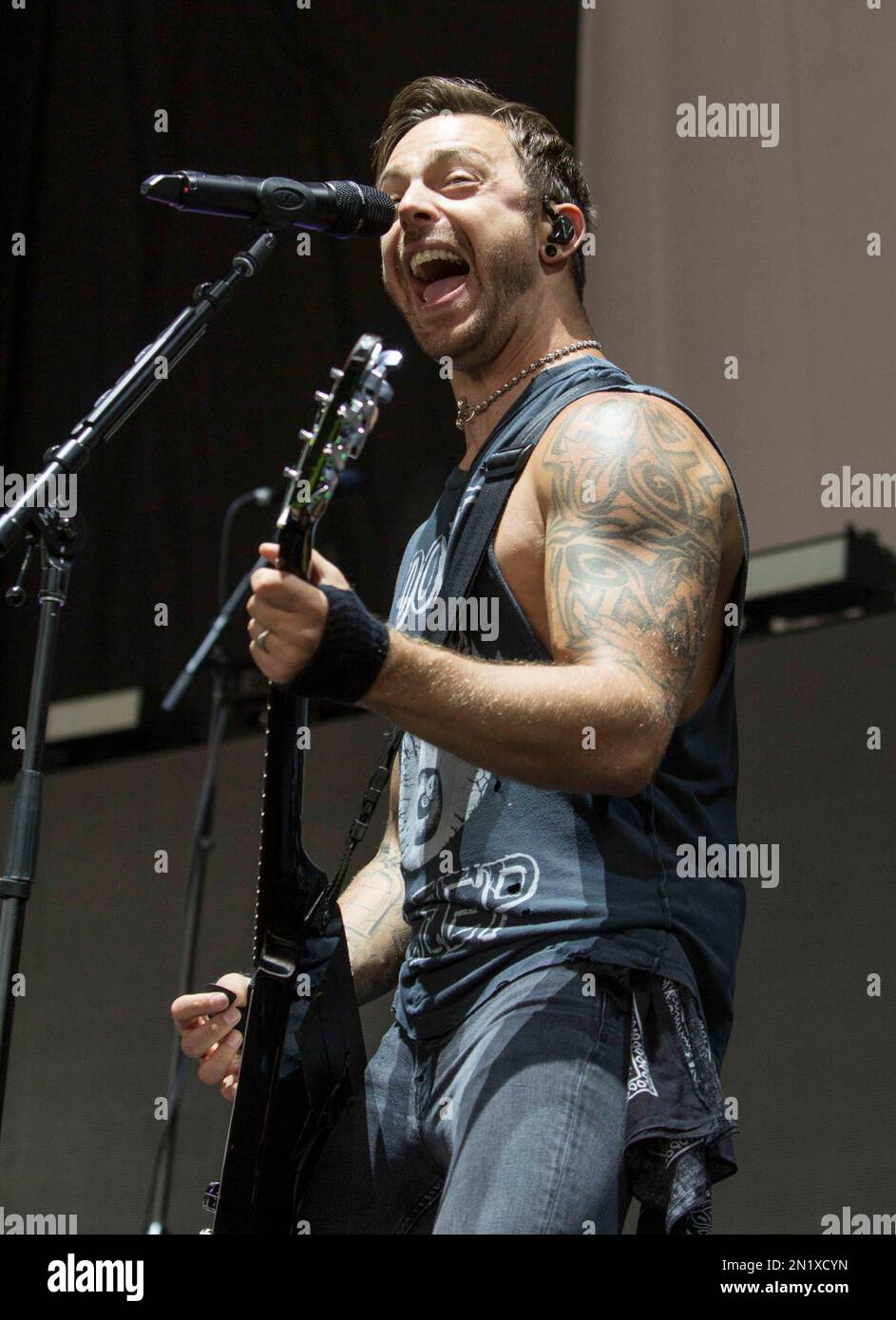 Matthew Tuck with Bullet for My Valentine performs during the SLIPKNOT ...