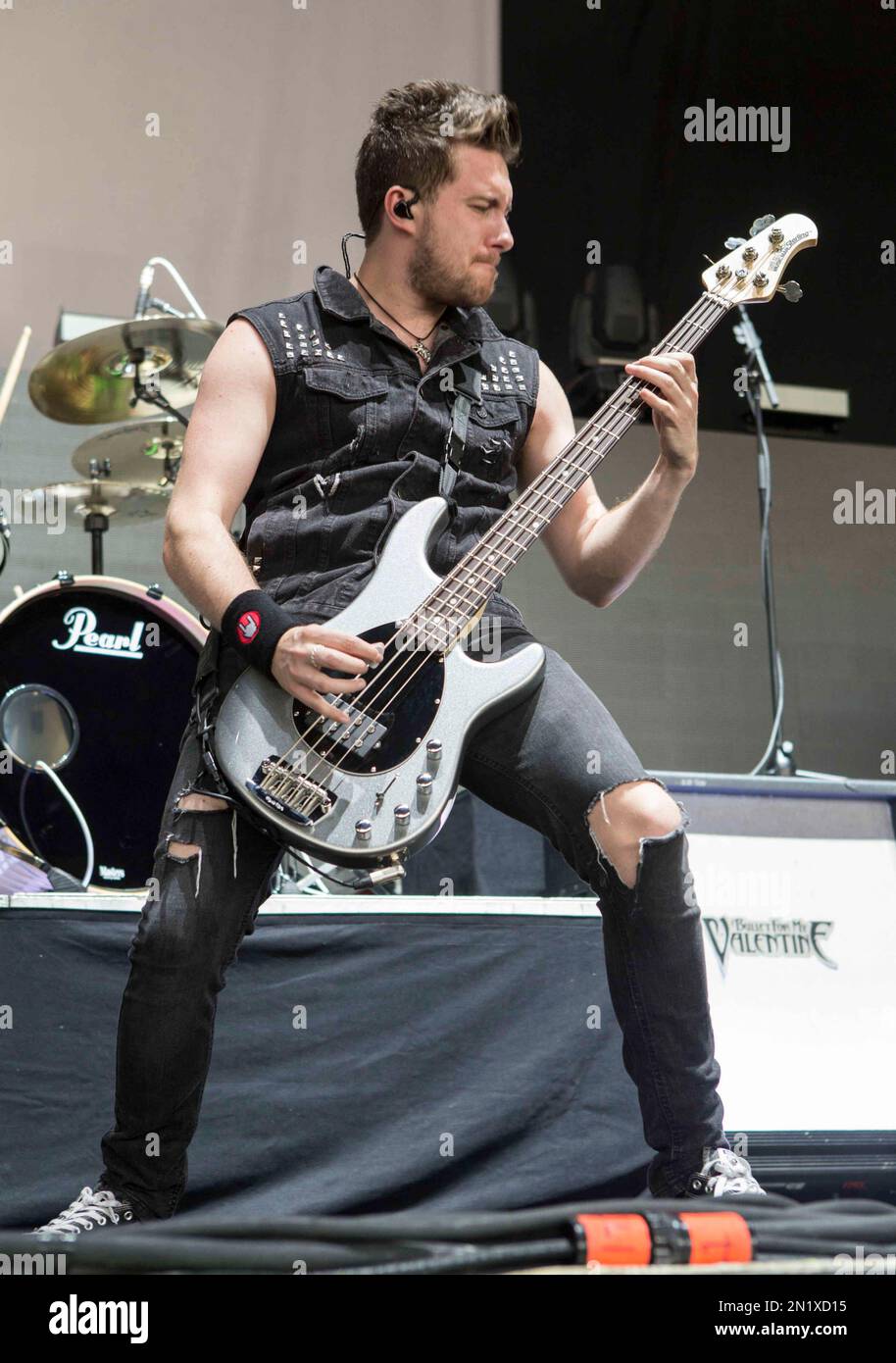 Jamie Mathias with Bullet for My Valentine performs during the SLIPKNOT ...
