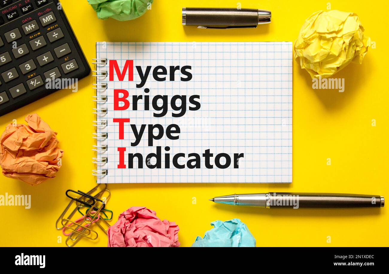 MBTI Myers Briggs type indicator symbol. Concept words MBTI Myers ...