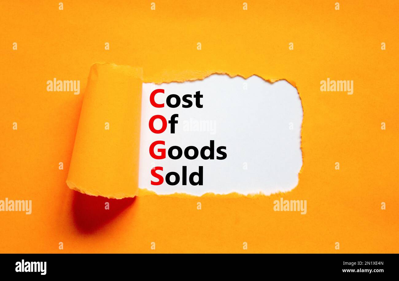 COGS cost of goods sold symbol. Concept words COGS cost of goods sold ...