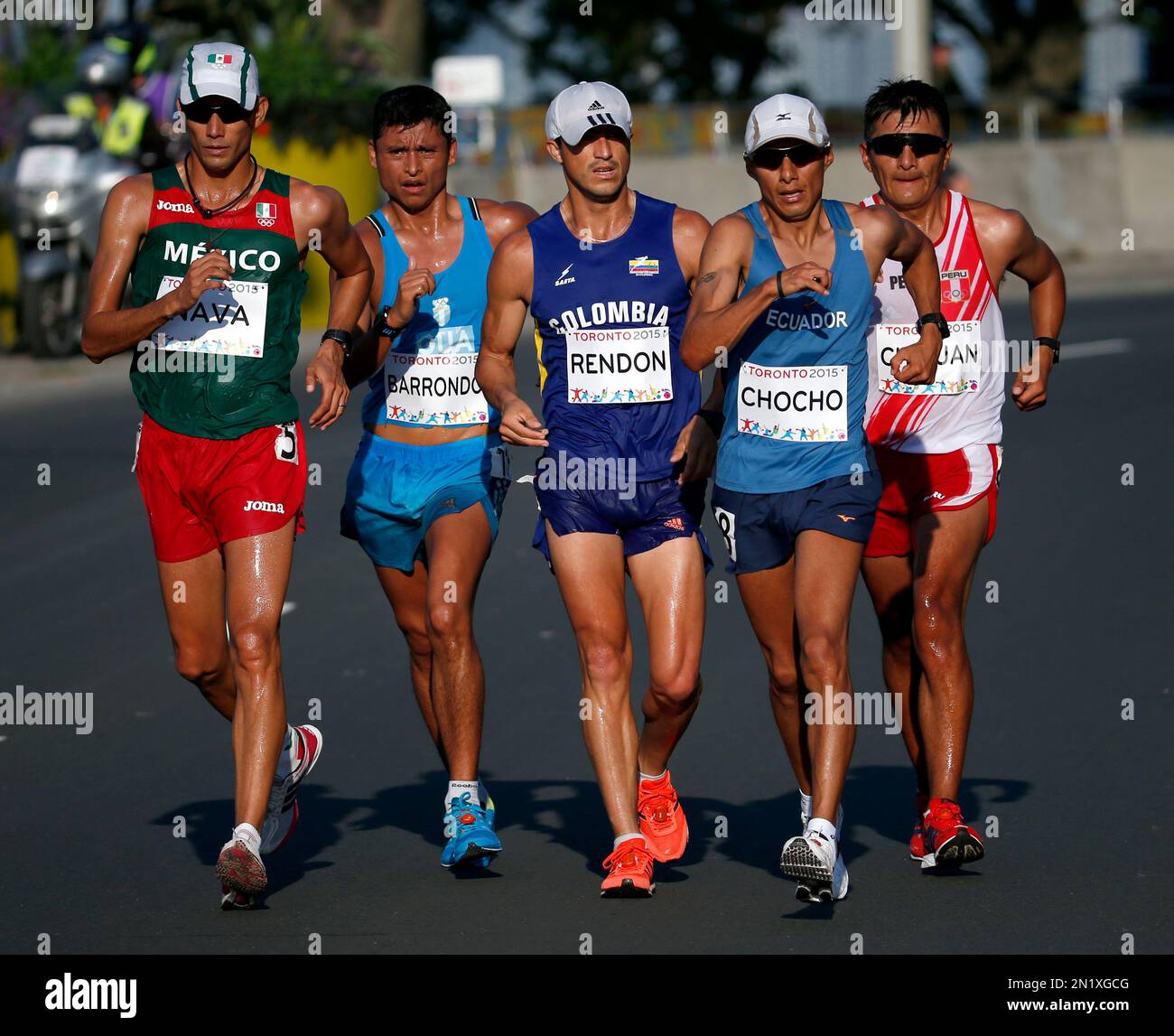 Mexico's Horacio Nava, from left, Guatemala's Erick Barrondo, Colombia ...