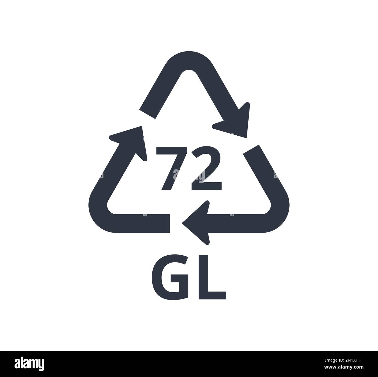 Isolated 72 GL icon for brown glass. Concept of ecology and packaging ...