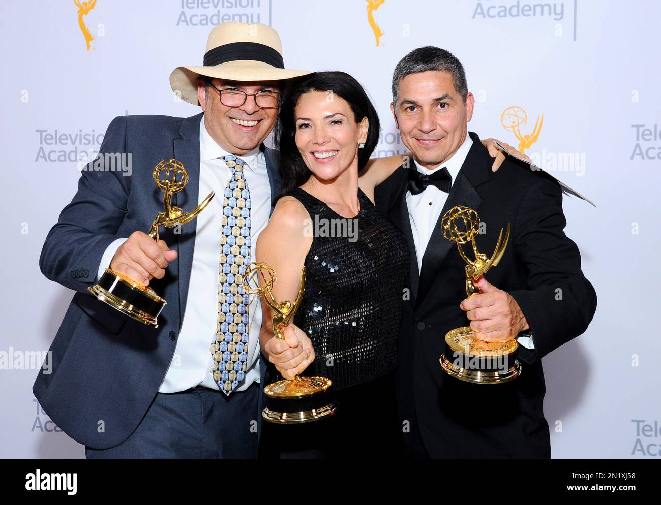 KMEX's Andres Pruna, from left, Gabriela Teissier and Hugo Olguin ...