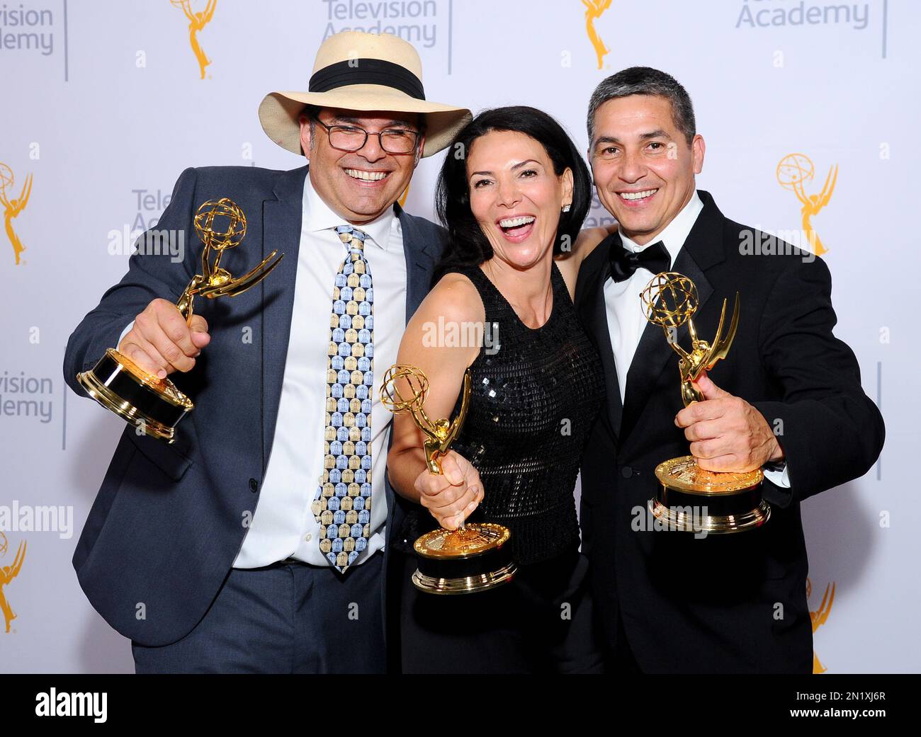 KMEX's Andres Pruna, from left, Gabriela Teissier and Hugo Olguin ...