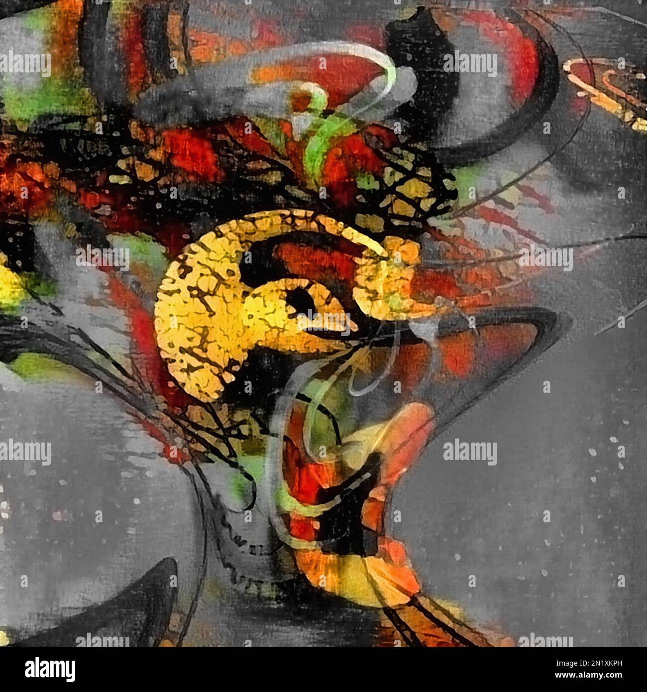 Abstract swirls painting. Modern art Stock Photo - Alamy