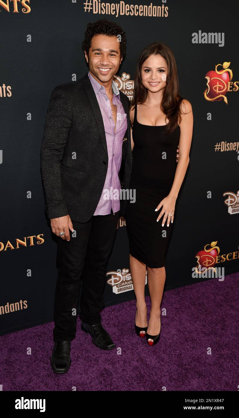 Actor Corbin Bleu and girlfriend Sasha pose together at the premiere of ...
