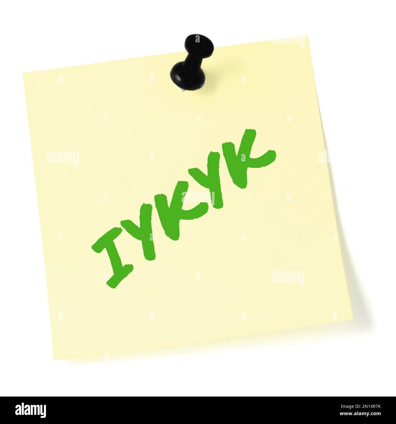 If you know, you know acronym IYKYK macro closeup, neon green marker ...