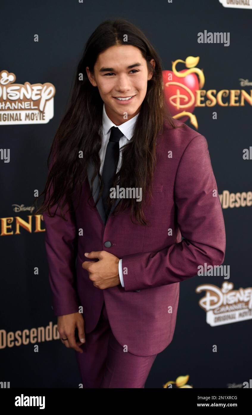 Booboo Stewart, a cast member in "Descendants," arrives at the premiere ...