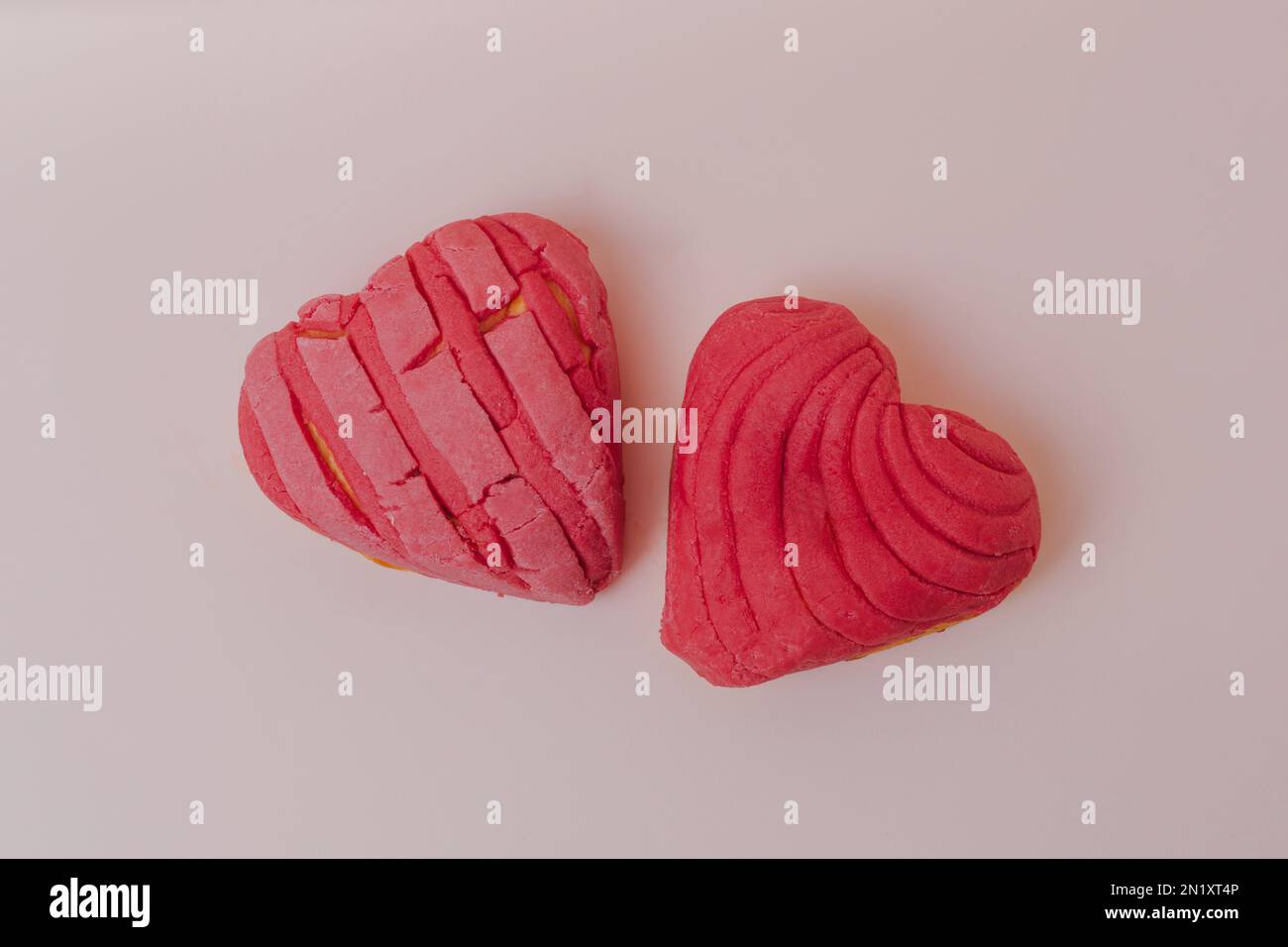 Heart-shaped shell bread for the day of love and friendship Stock Photo ...