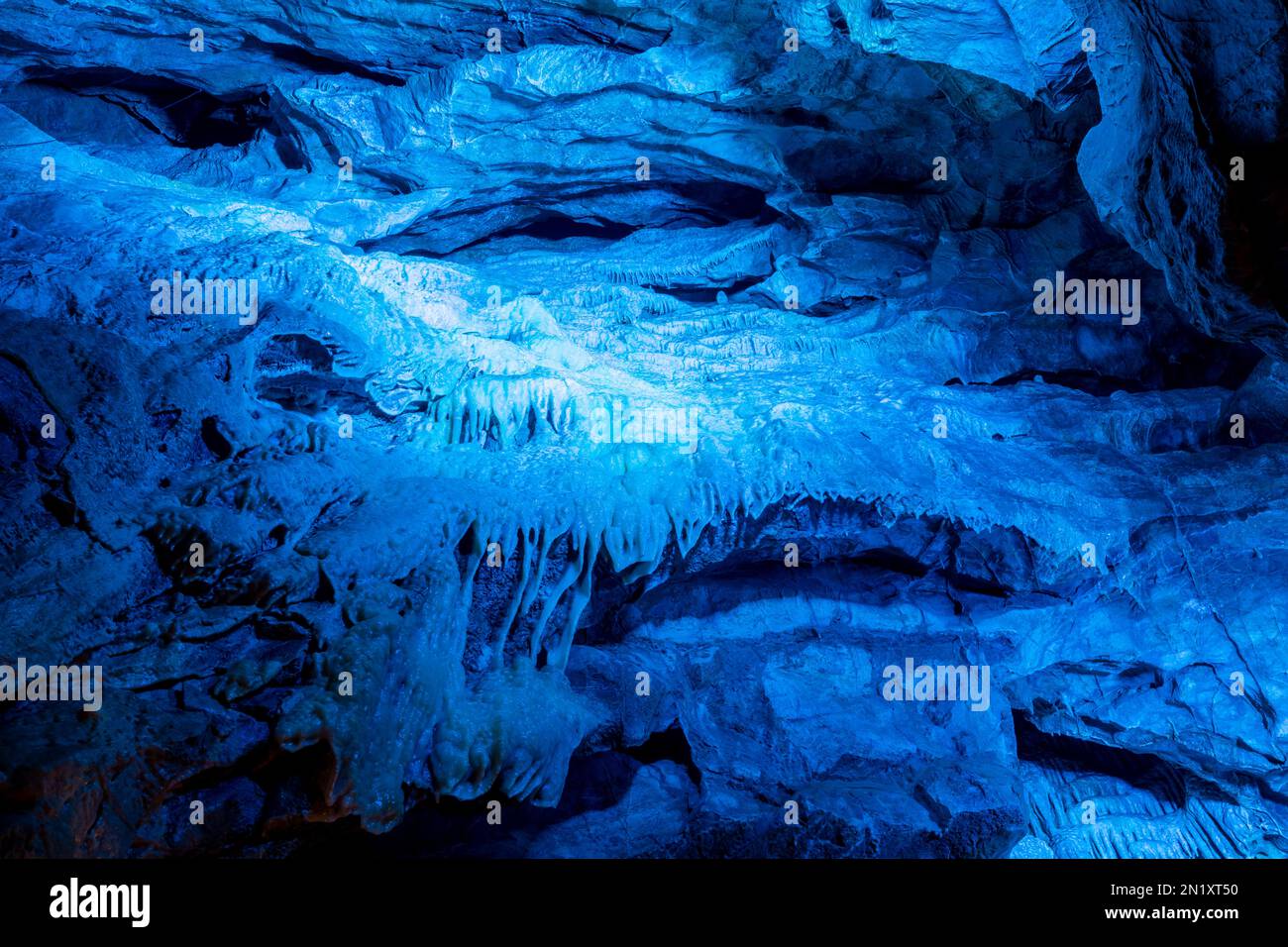 A rock formation known as The Rift in Goughs cave in Cheddar in ...