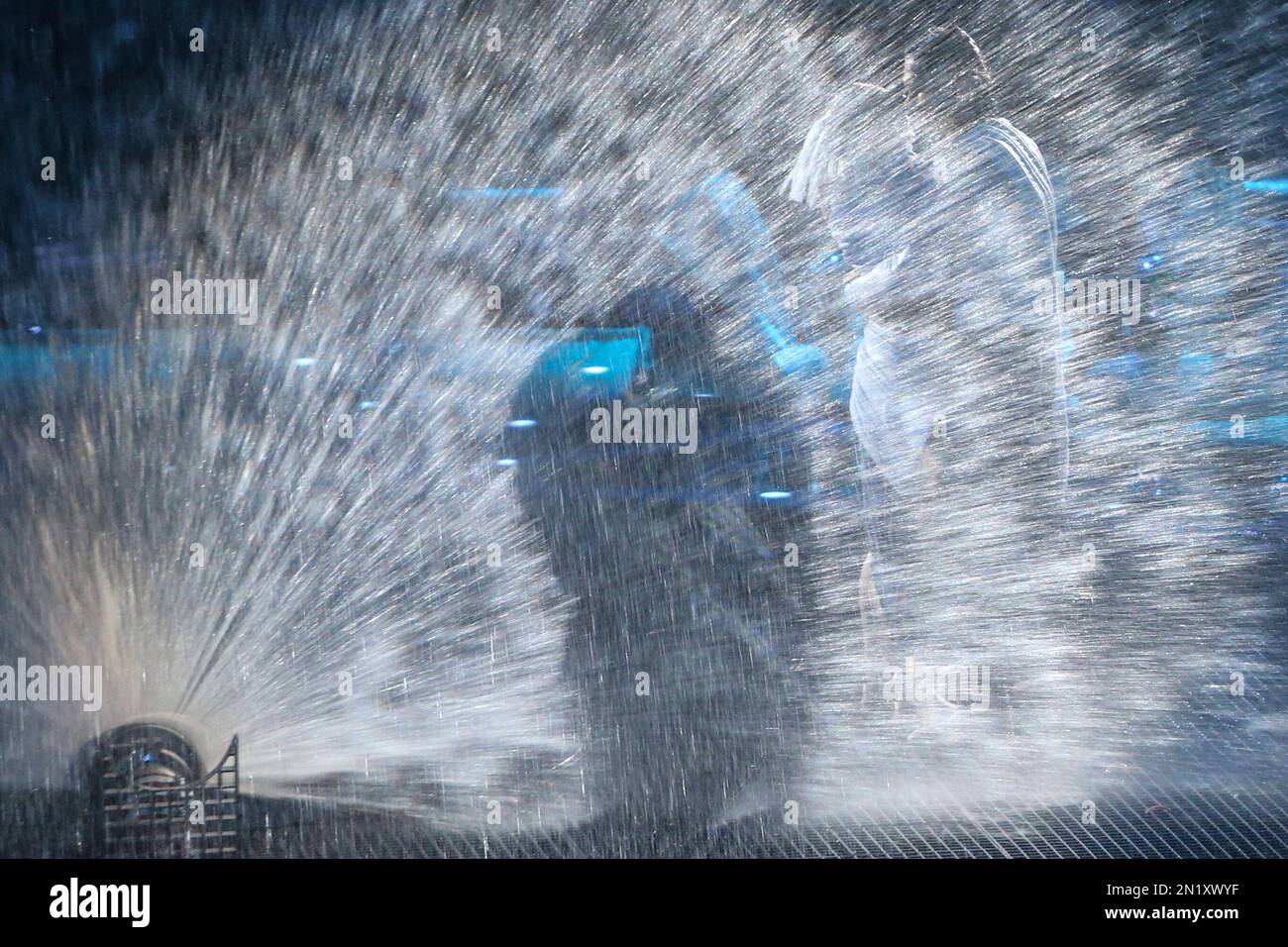 Actors perform during the opening ceremony at the Swimming World ...