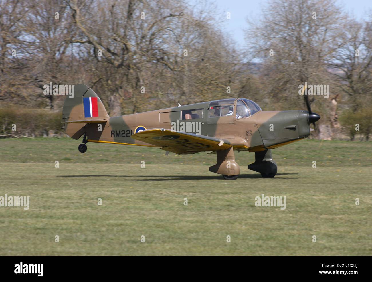 A Percival P-31 Proctor IV takes off from Headcorn airfield Kent ...