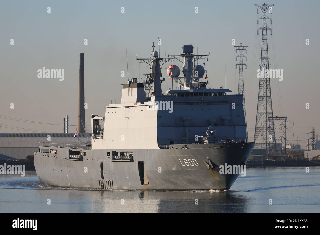 Northfleet, United Kingdom. 6th February 2023. Dutch warship HNLMS ...