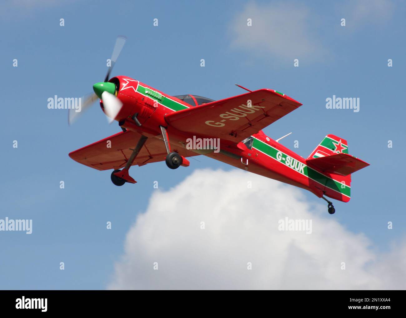 A Sukhoi Su-29 aerobatic aircraft at Headcorn airfield Kent UK Stock ...