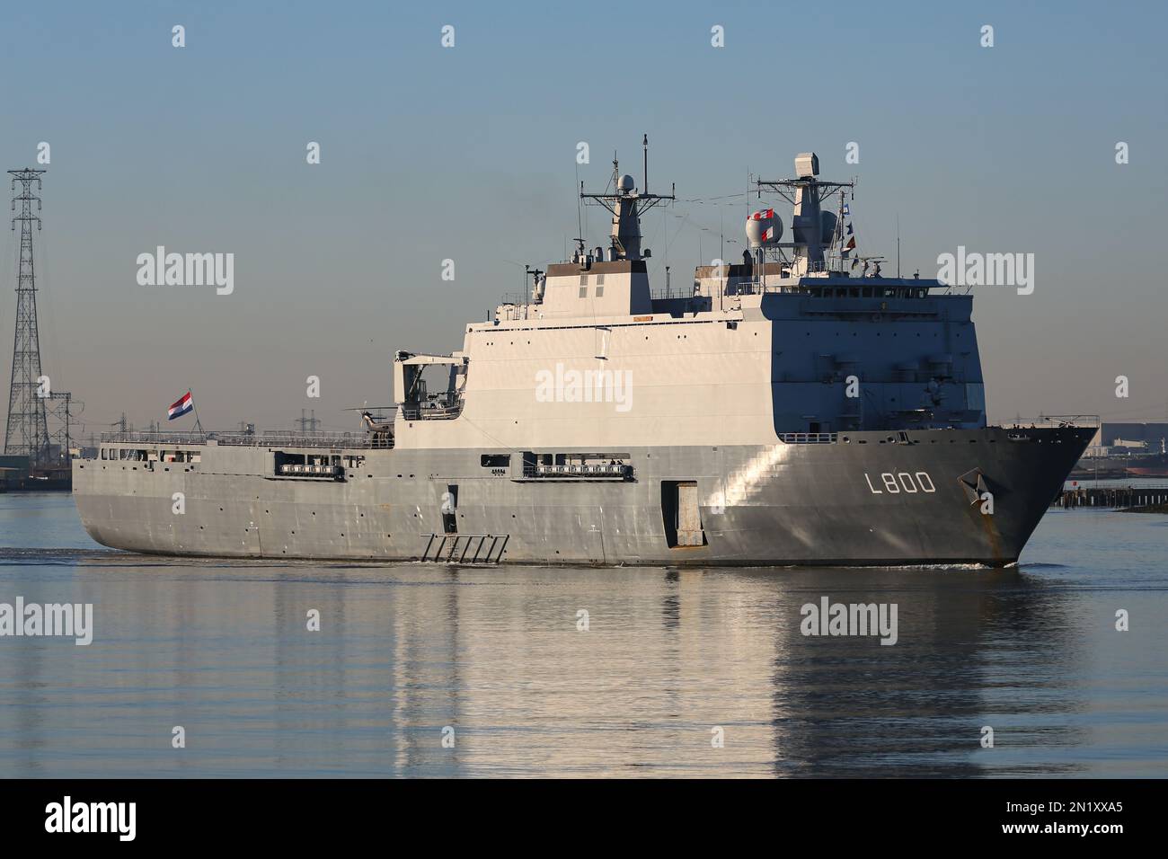 Northfleet, United Kingdom. 6th February 2023. Dutch warship HNLMS ...