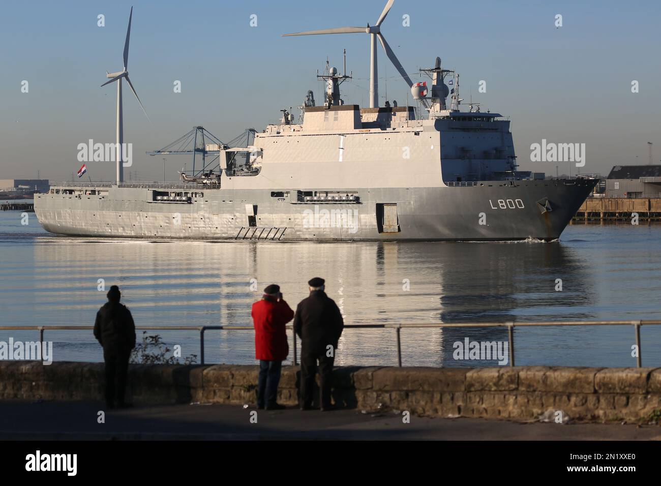 Northfleet, United Kingdom. 6th February 2023. Dutch warship HNLMS ...