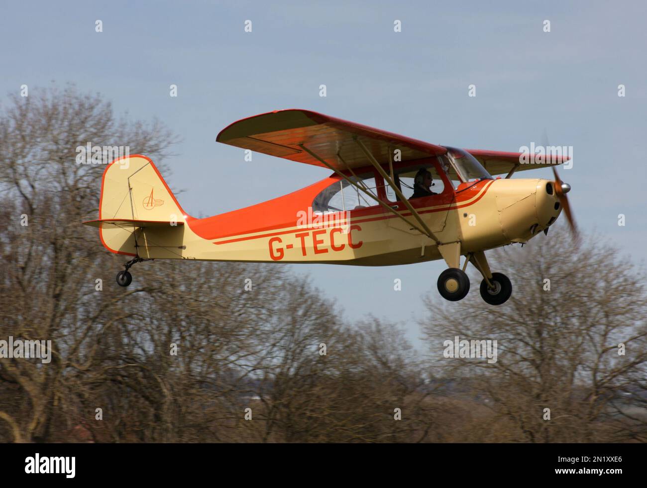 An Aeronca 7AC Champion taking off from Headcorn airfield England Stock ...