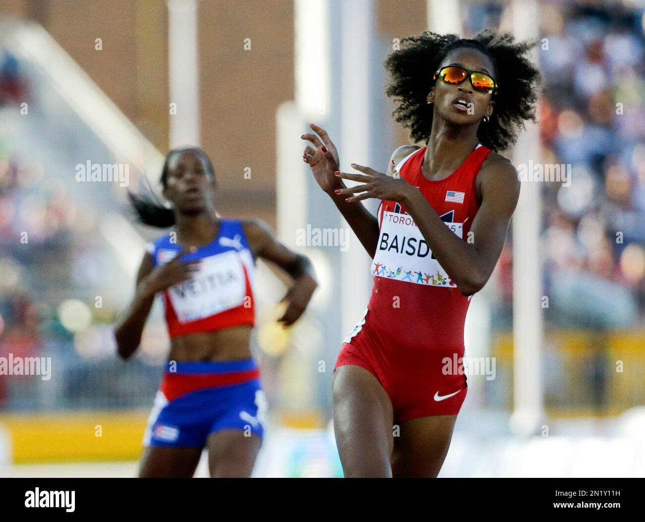 Kendall Baisden, of the United States, wins the gold medal in the women ...